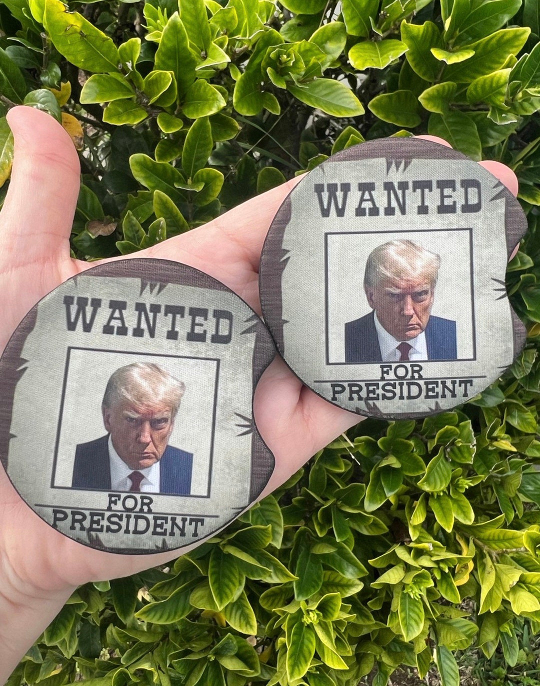 President Donald Trump Car Coasters. Wanted for President. Election ...
