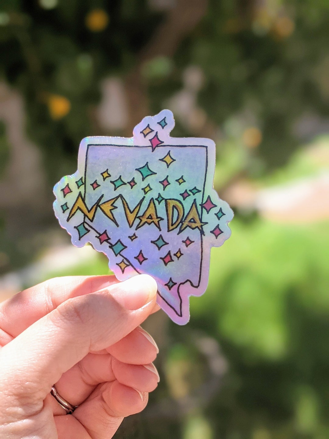 Holographic Nevada Sticker Las Vegas Vintage Stardust Decal - Etsy ...