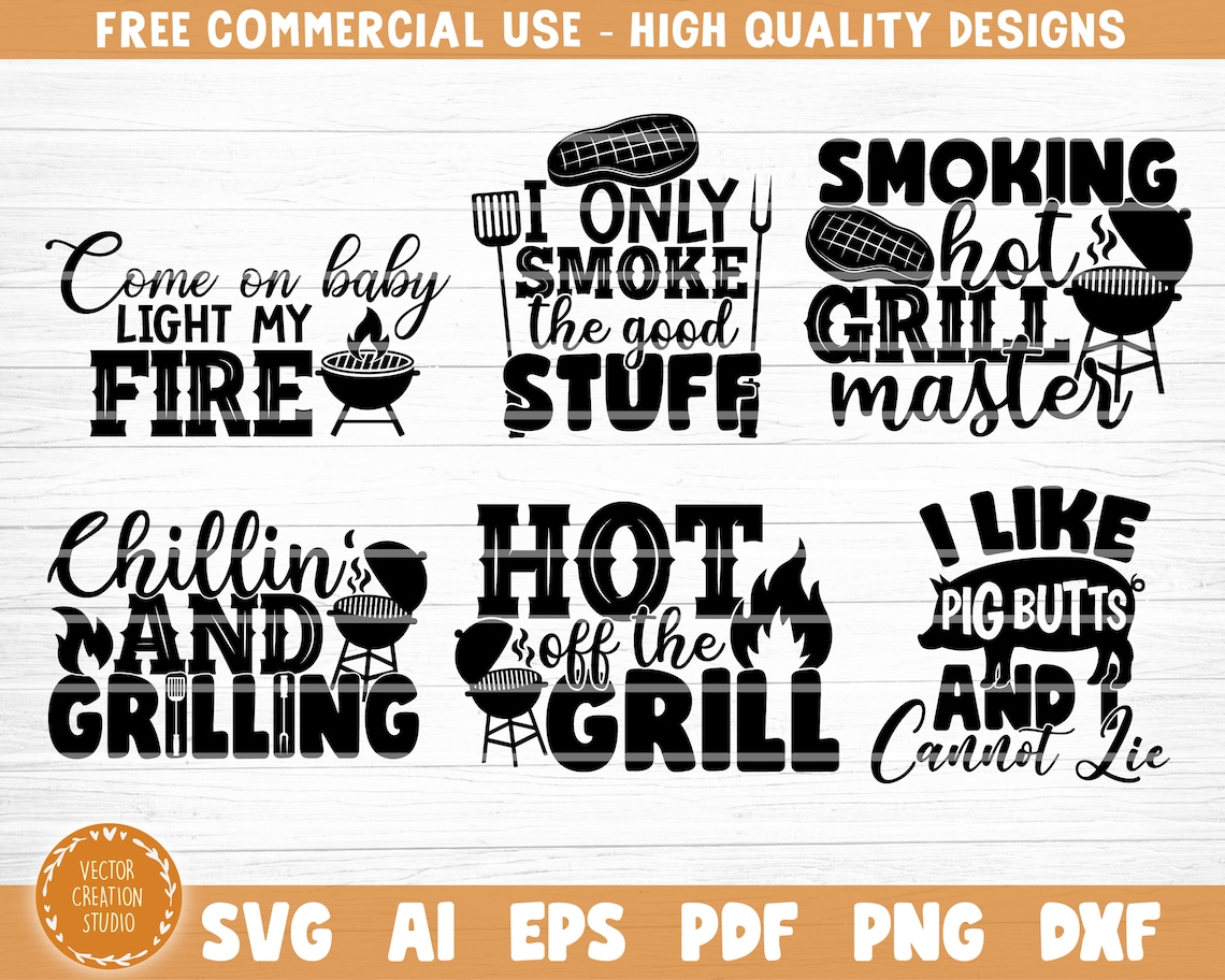 Barbecue Grill Bundle SVG Cut Files Vector Printable Clipart - Etsy