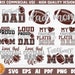 Football SVG Bundle, Vector Printable Clipart Cut Files, Love Football ...
