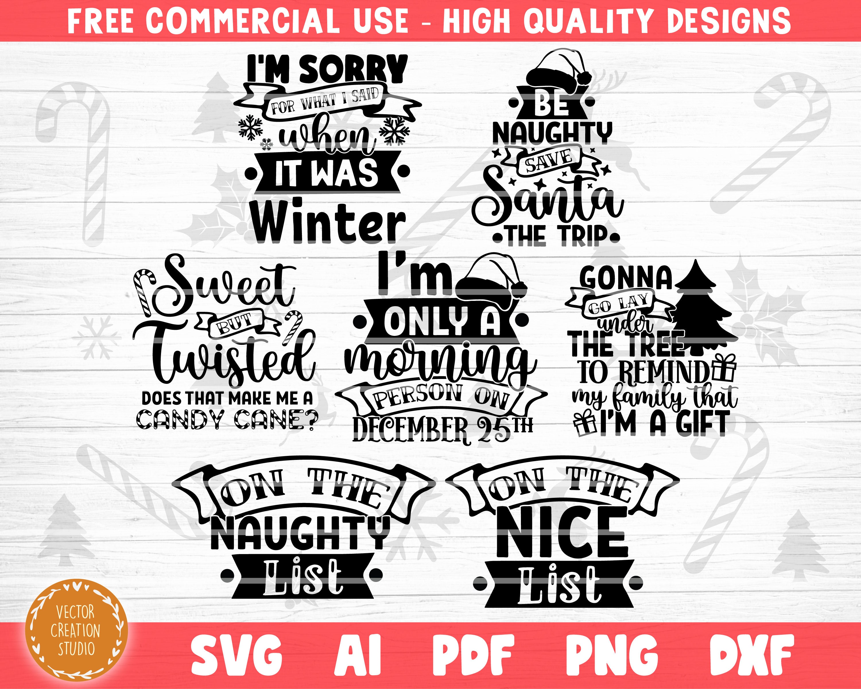 Funny Christmas SVG Bundle Cut Files Funny Holiday Bundle - Etsy