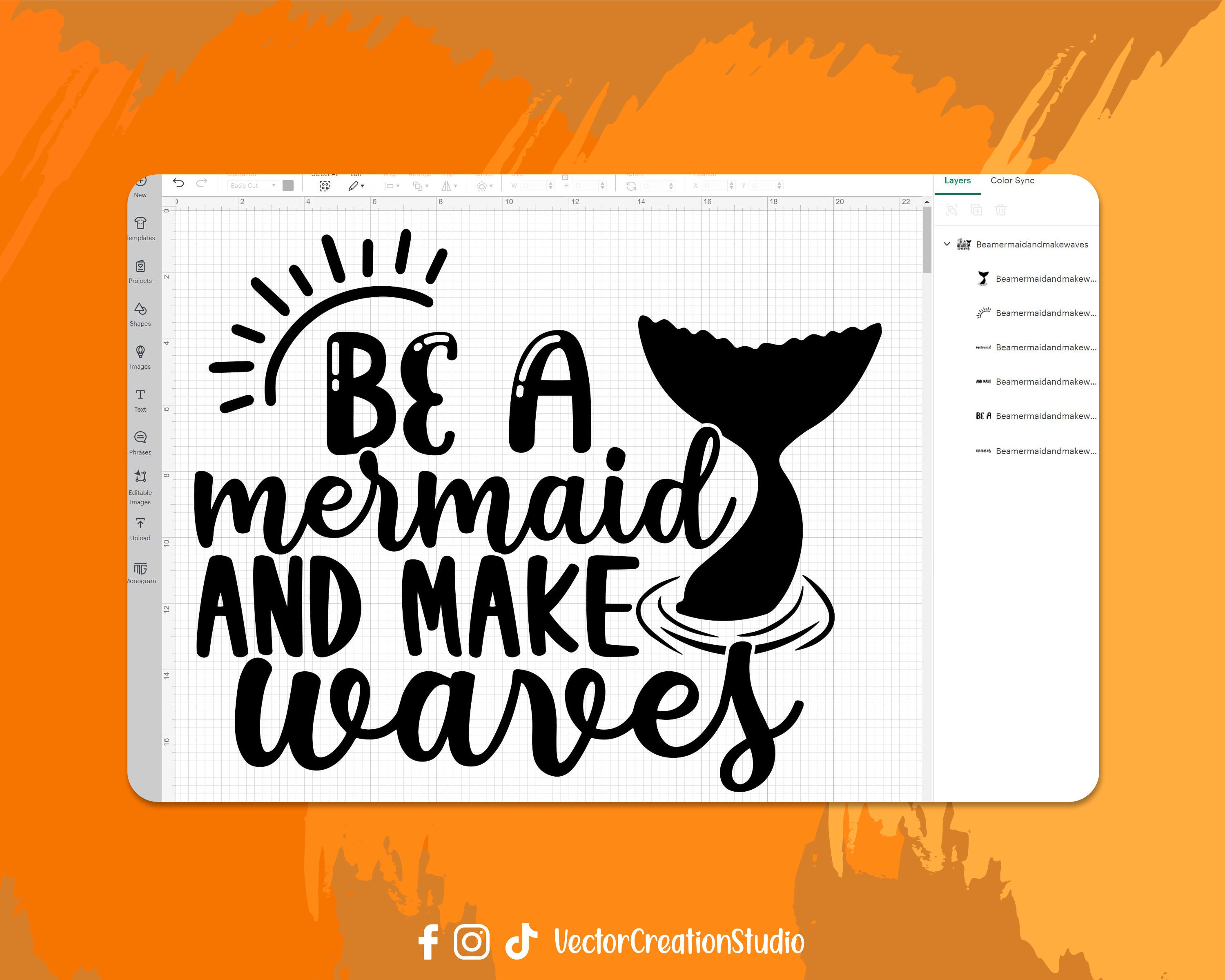 Be A Mermaid and Make Waves Svg File Vector Printable - Etsy