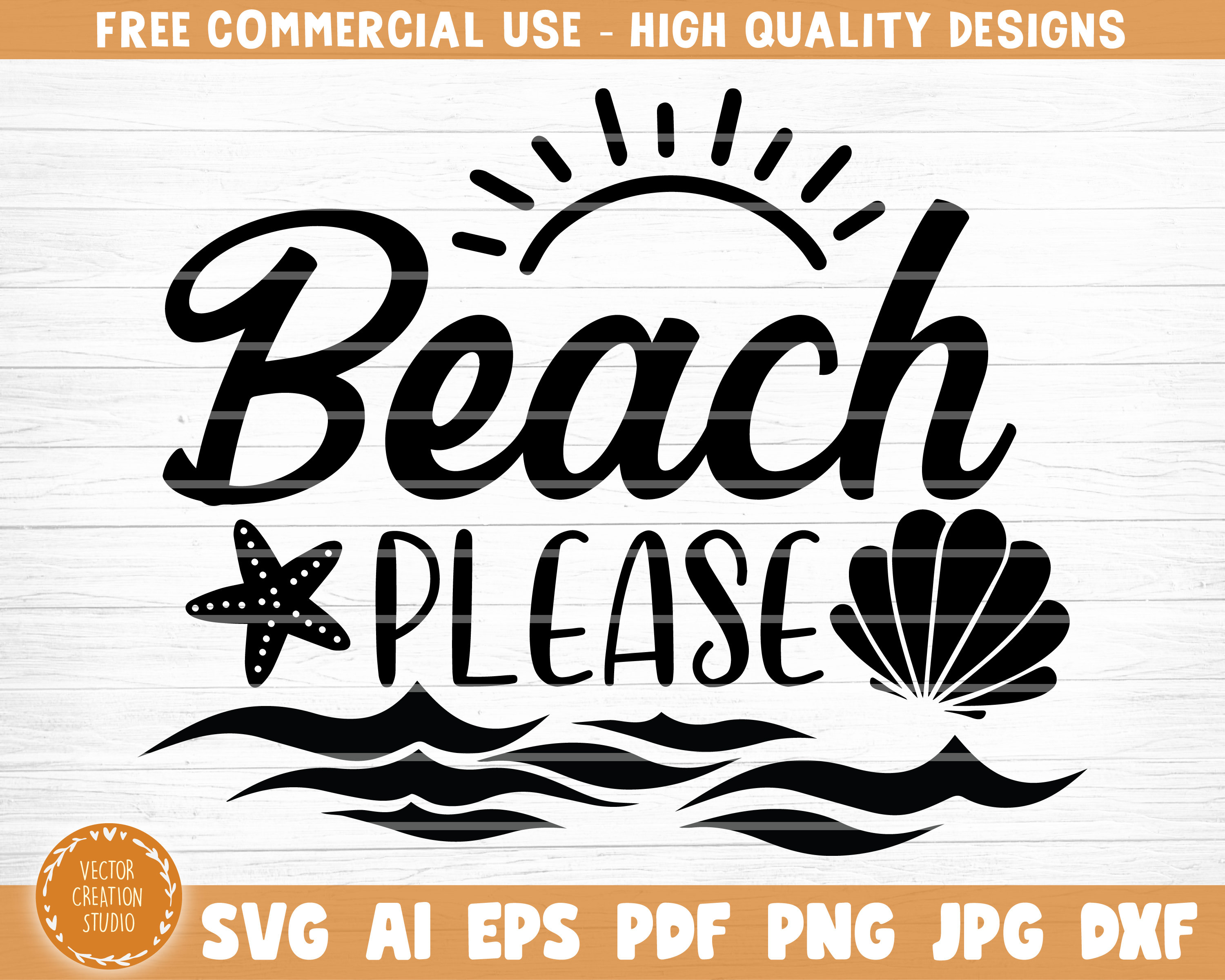 Beach Please Svg File Beach Please Vector Printable Clipart Etsy