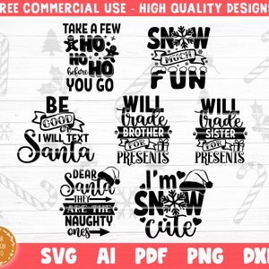Funny Christmas SVG Bundle Cut Files, Funny Holiday Bundle Svg ...
