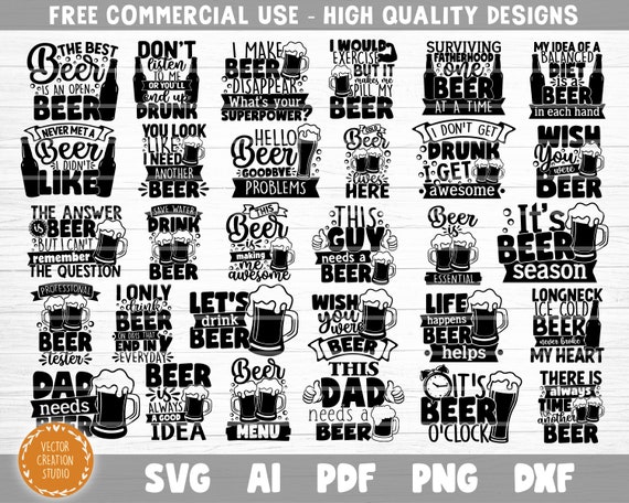 Beer Svg Bundle Cut Files Funny Beer Quotes Beer Dad Shirt Etsy Finland