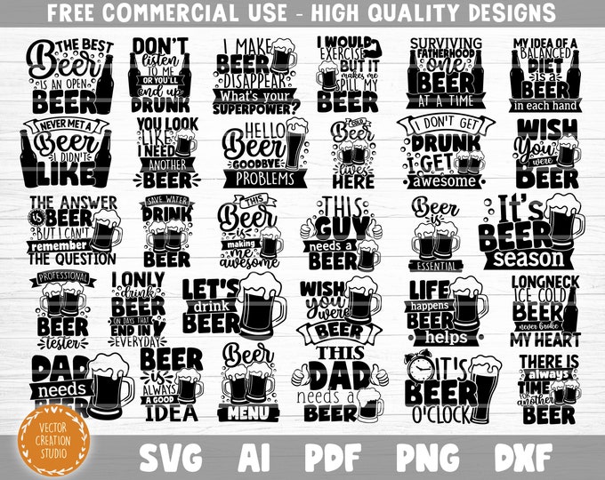 Beer SVG and Cut Files for Crafters - Etsy Canada