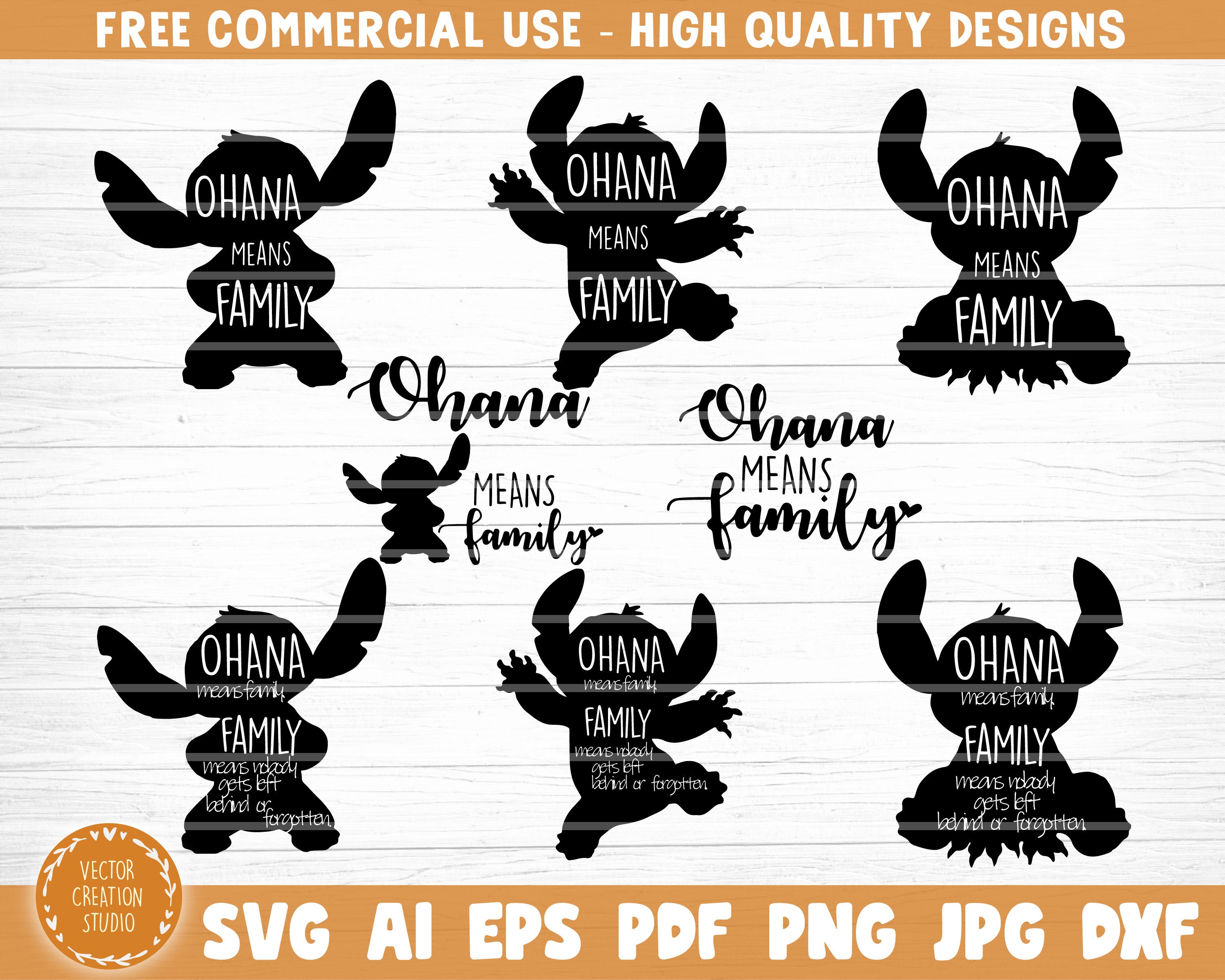 Ohana Means Family Svg, Ohana Means Family Bundle Clipart,cricut,ohana ...