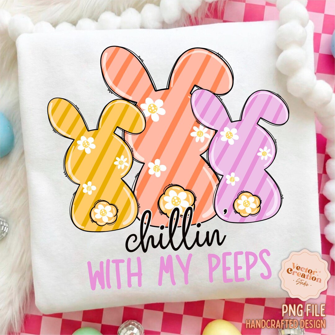 Chillin With My Peeps Png, Preppy Easter Png, Easter Bunny Png, Easter ...
