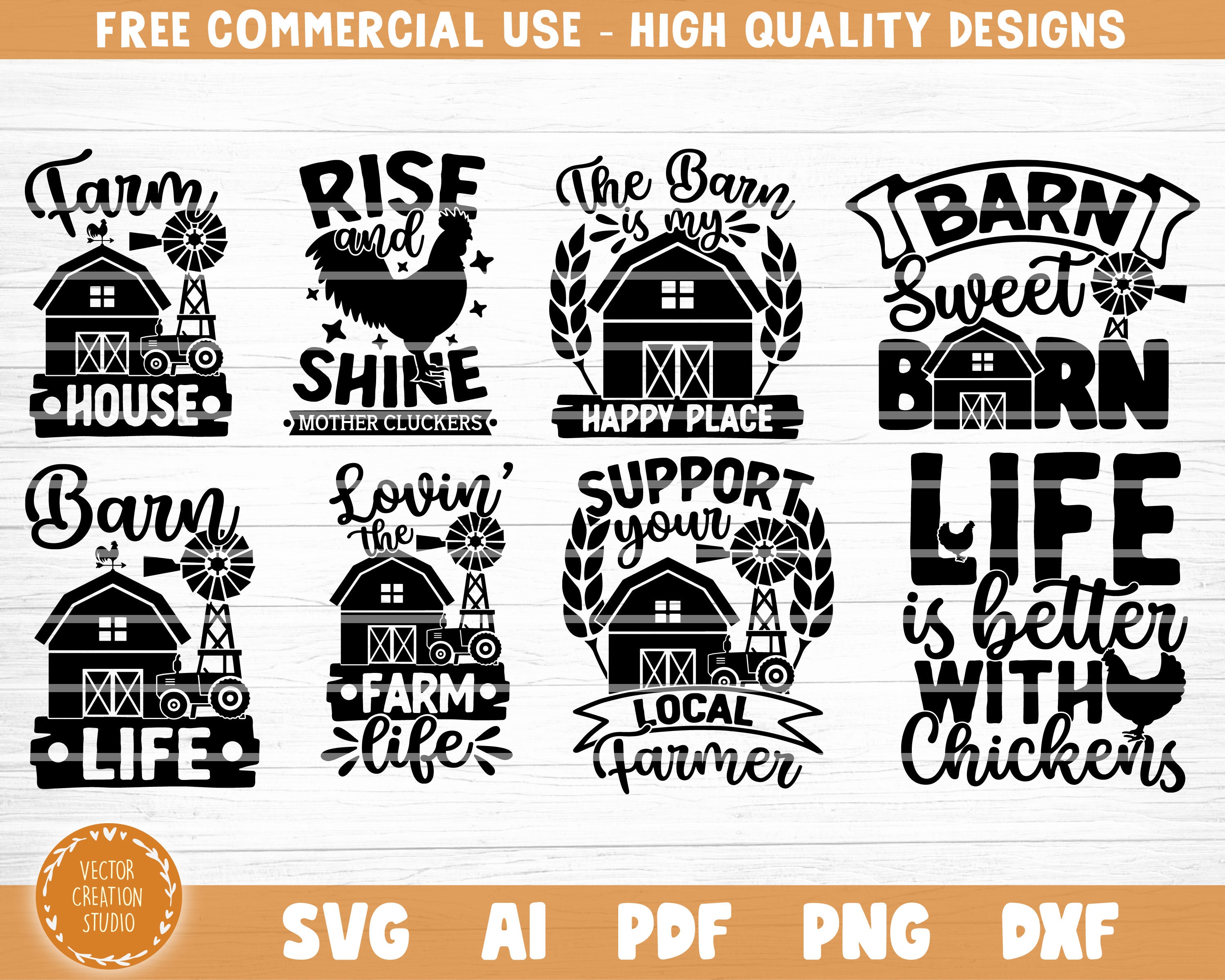 Farm Life SVG Bundle Cut File, Farm House Svg, Farm Family Svg, Funny ...