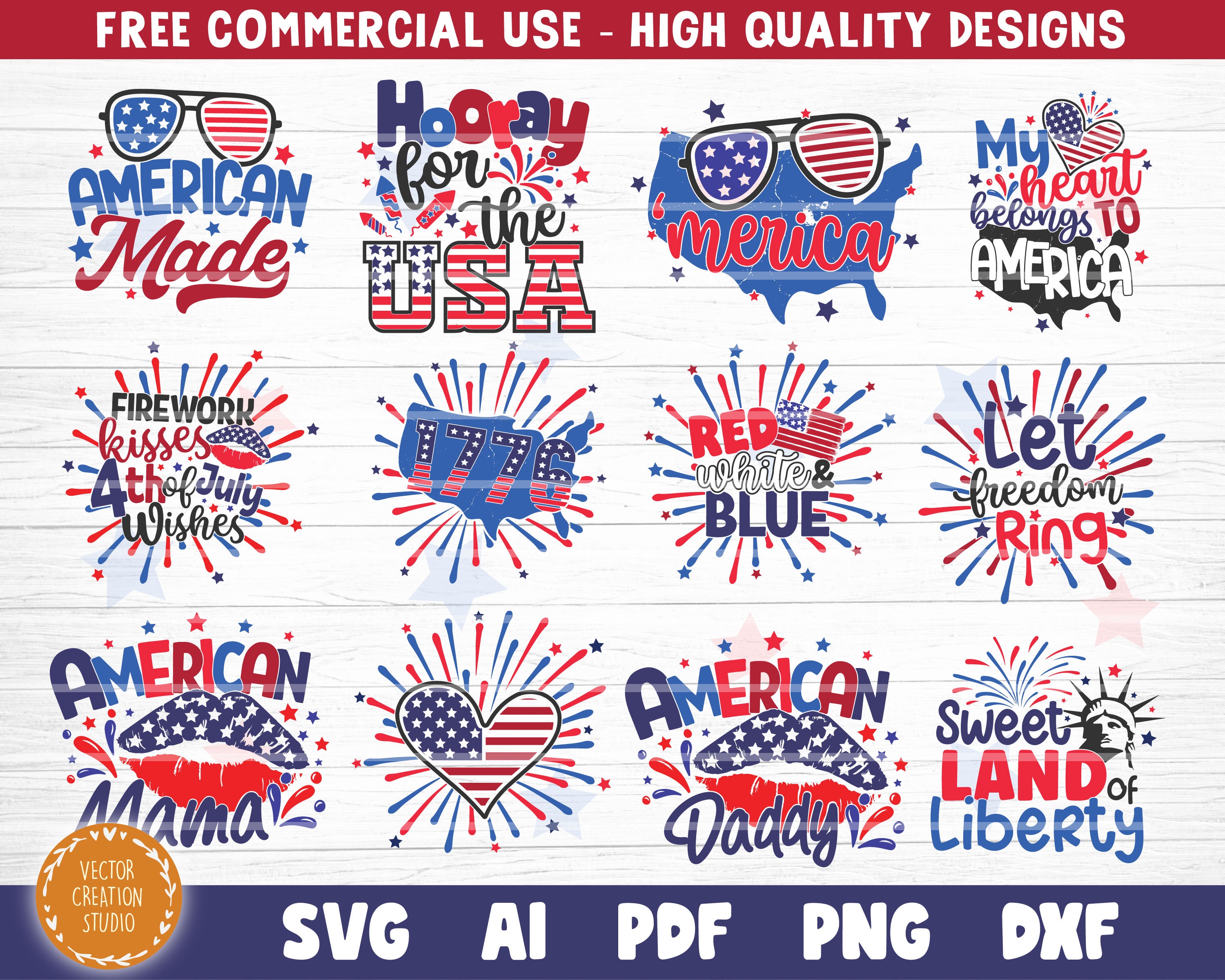 4th of July SVG Bundle Independence Day SVG Fourth Of July | Etsy