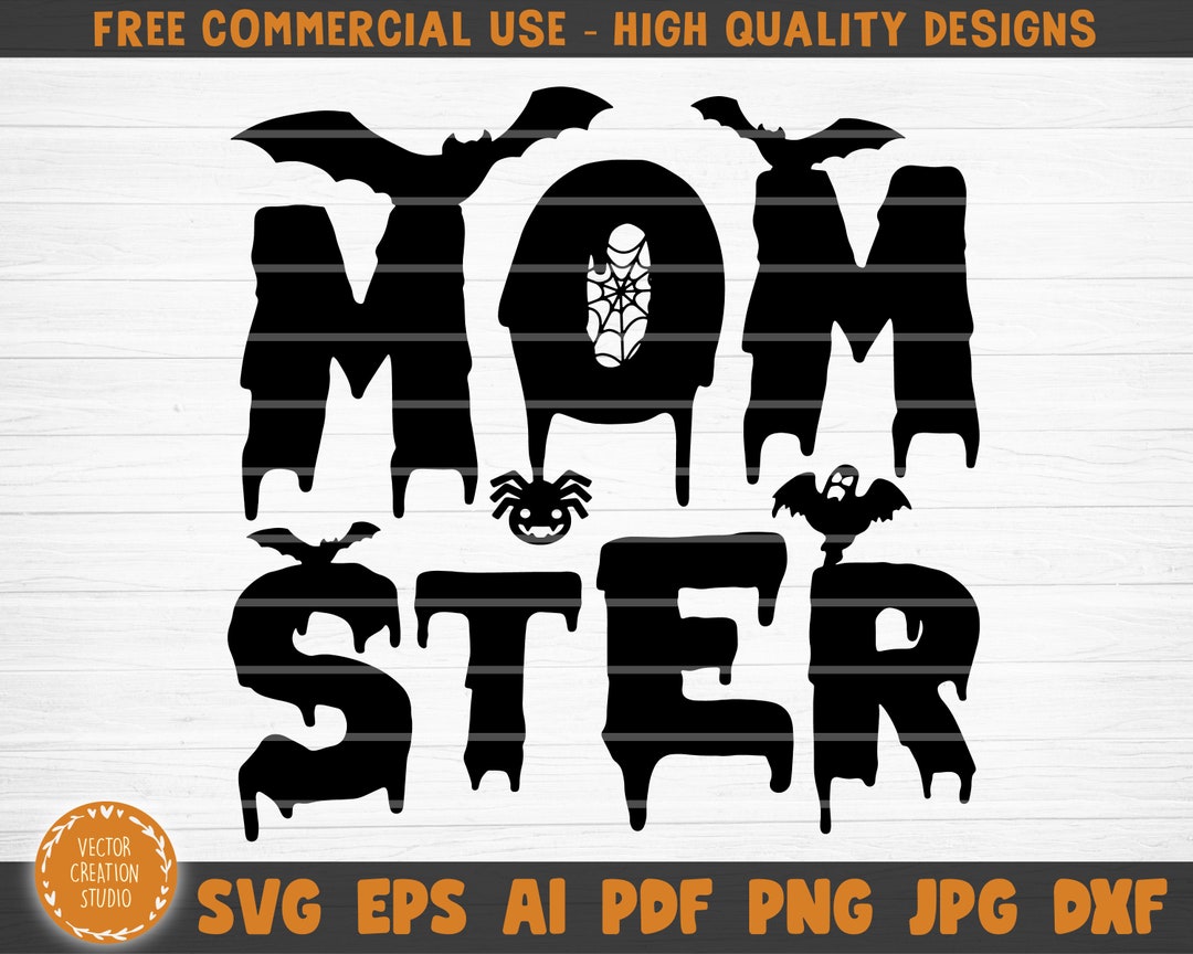 Momster SVG Cut File, Mommy's Little Monster Svg, Funny Halloween Quote ...