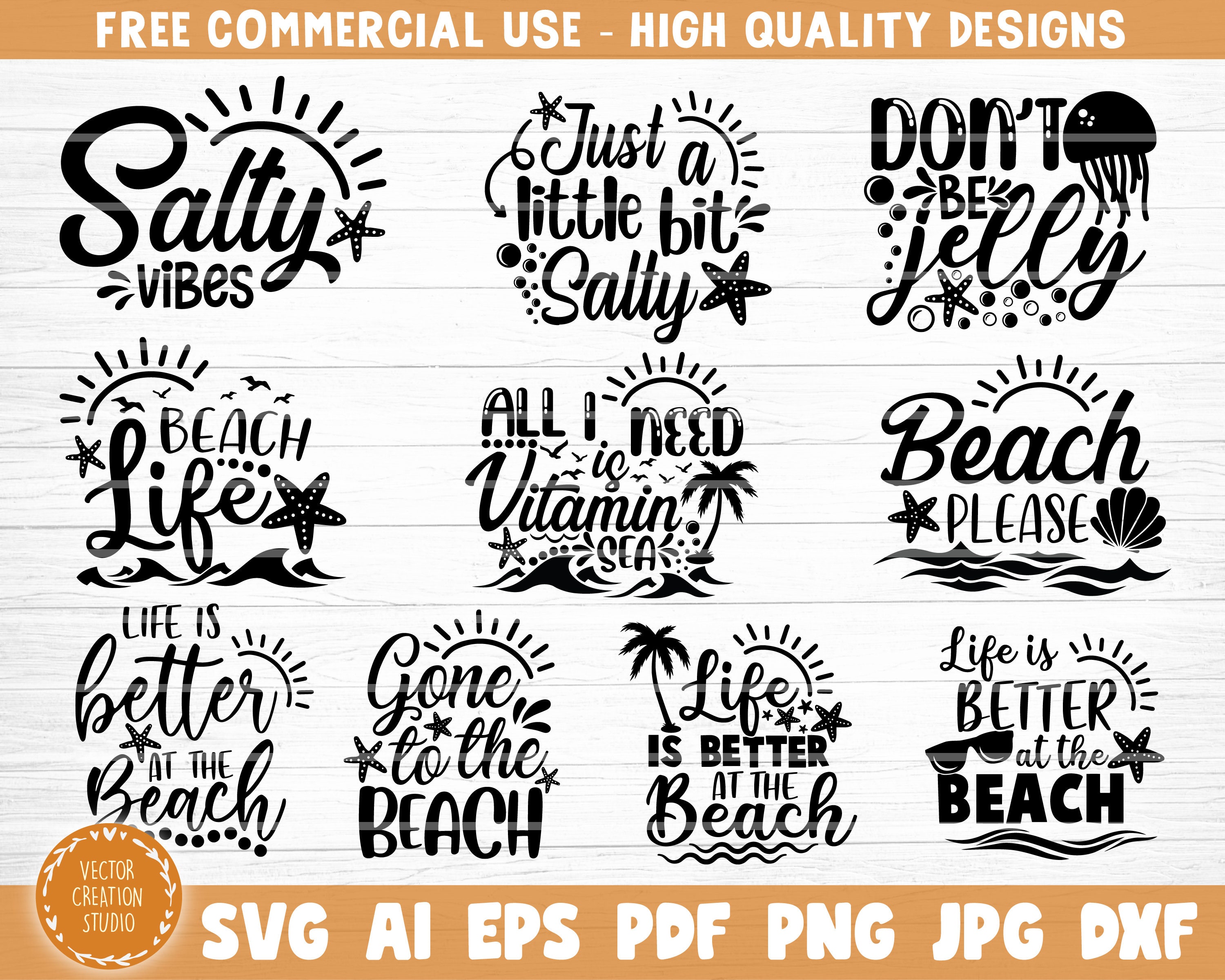 Summer Beach Quotes Big Bundle Svg Beach Quotes Vectorsummer - Etsy