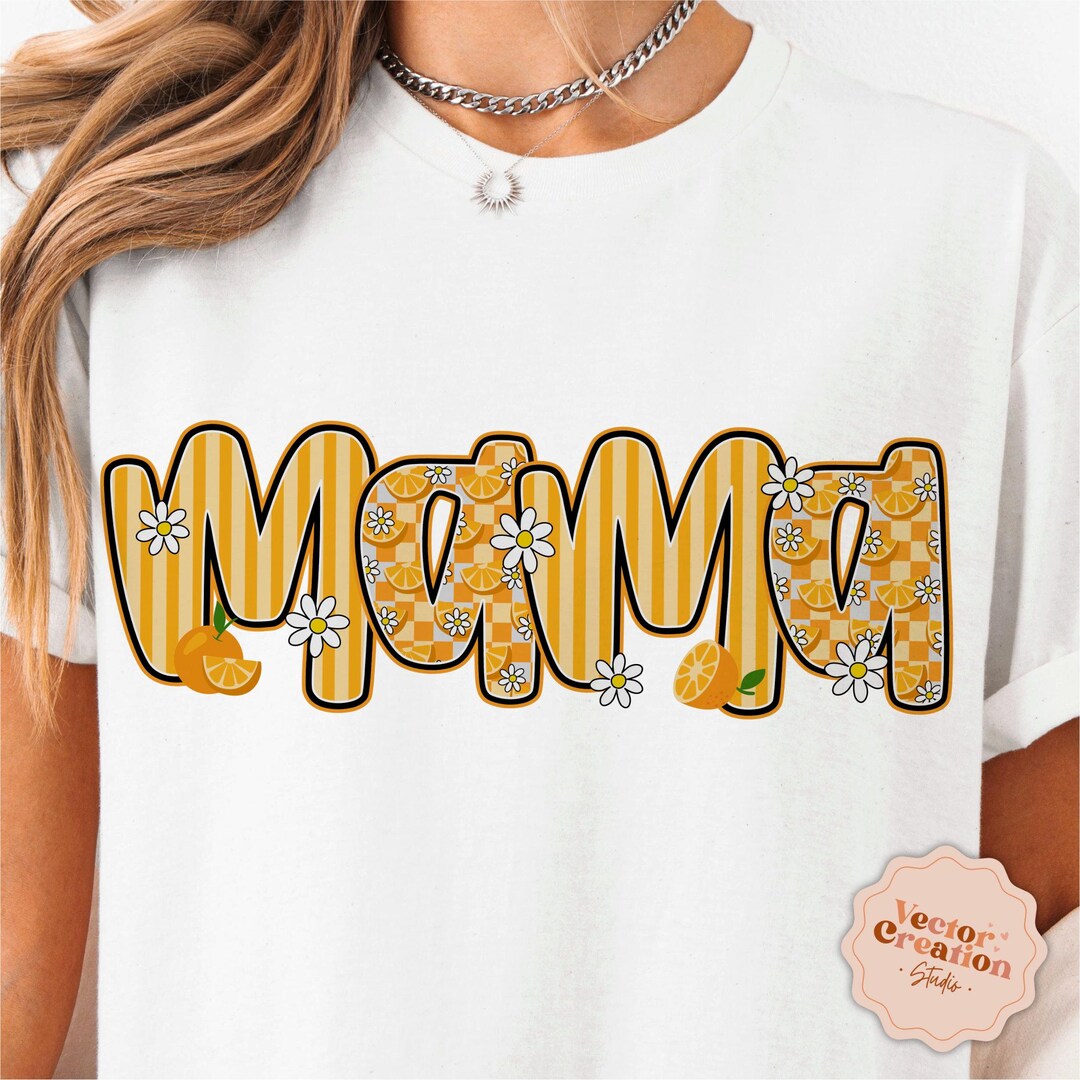 Preppy Mama Orange Png, Lemon Mama Png, Mothers Day Png, Retro Preppy ...