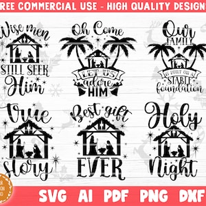 Nativity SVG Bundle Cut File, Christmas Svg Bundle, Christmas ...