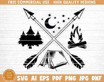 Camp Arrow Eps Cricut Rustic Camp Arrow Sign Cutfile for Silhouette ...