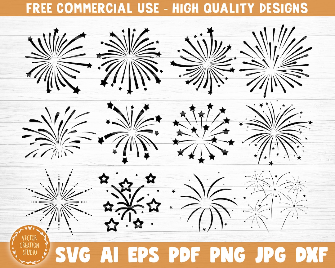 Fireworks Bundle Svg, Fireworks Svg Cut File, Fireworks Clipart ...