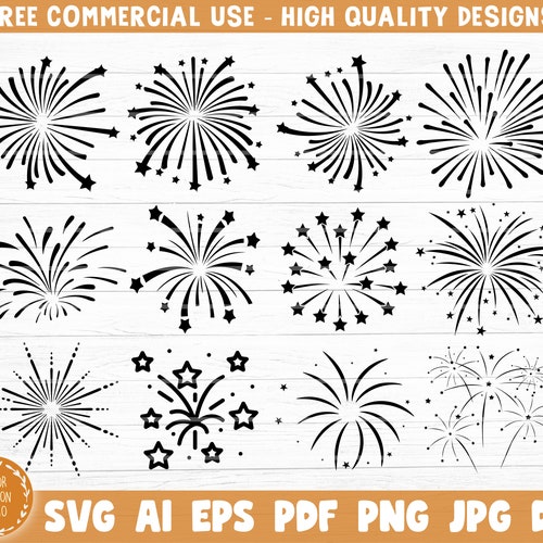 Fireworks Bundle Svg Fireworks Svg Cut File Fireworks - Etsy