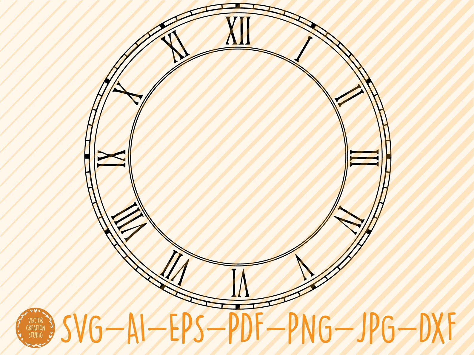 Clock Face Svg File Clock Face Template Vector Printable | Etsy