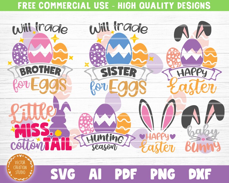 Easter SVG Bundle Cut Files, Happy Easter Svg, Hello Spring, Easter ...