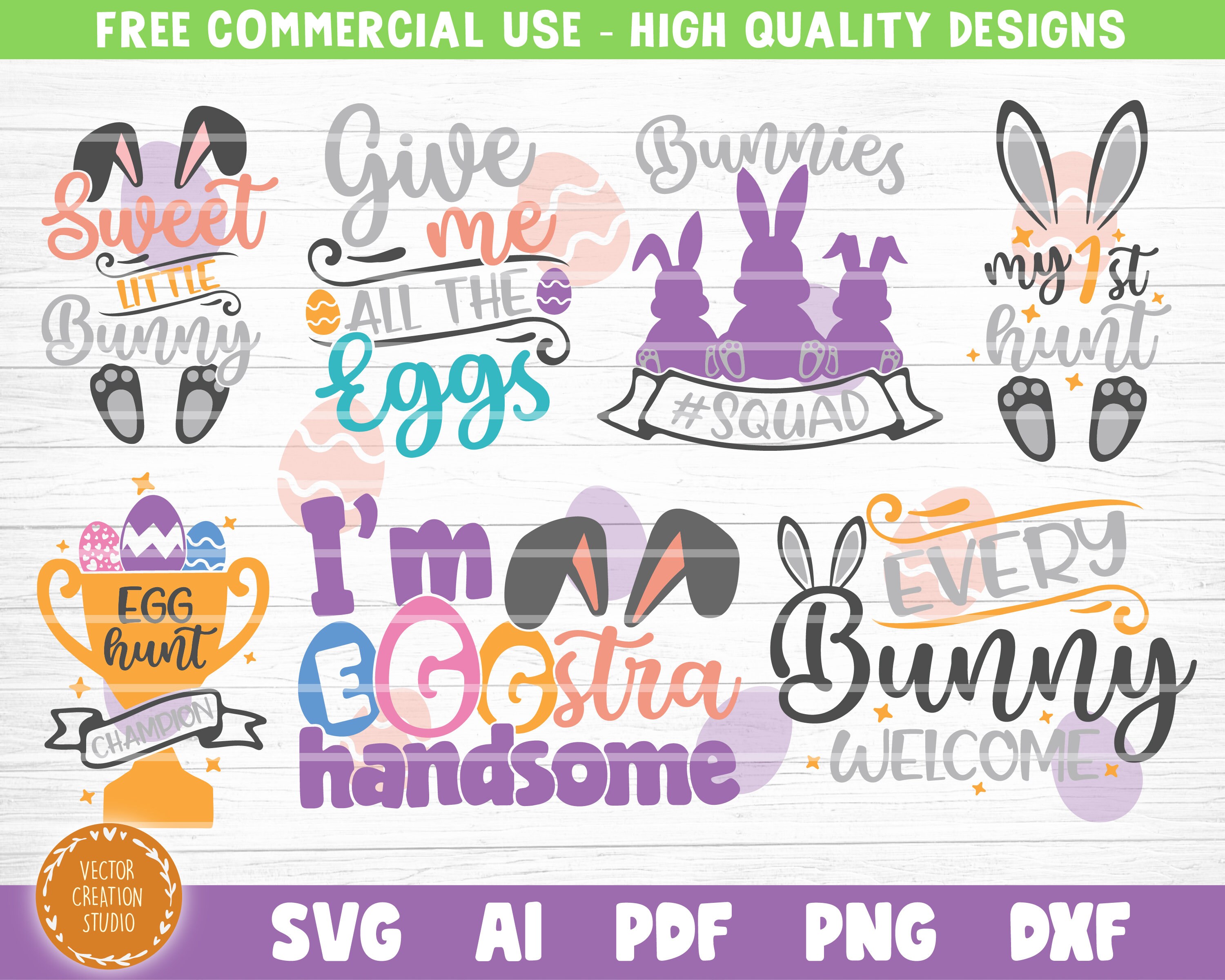 Easter SVG Bundle Cut Files Happy Easter Svg Hello Spring - Etsy
