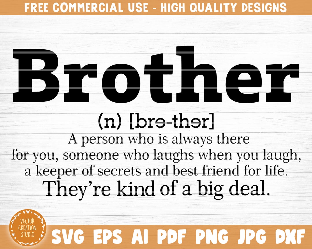 Brother Dictionary Sign Svg File, Brother Definition Svg, Vector ...