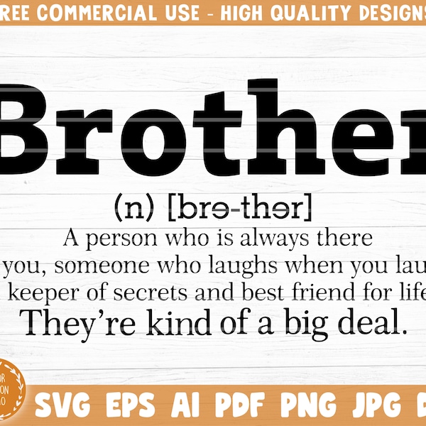 Brother Definition - Etsy