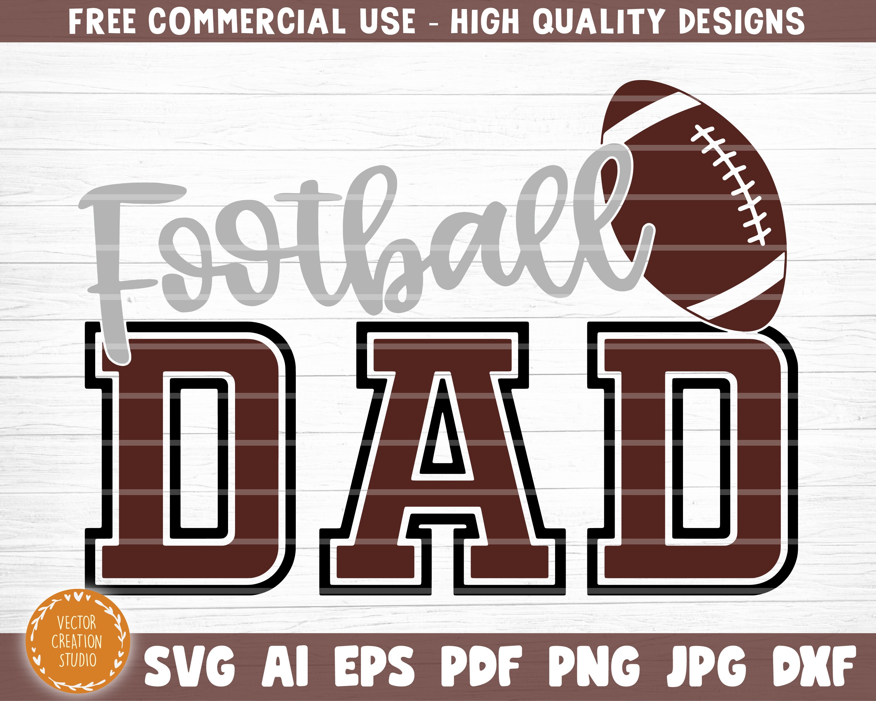 Football Dad SVG Cut File Love Football SVG Vector Printable | Etsy