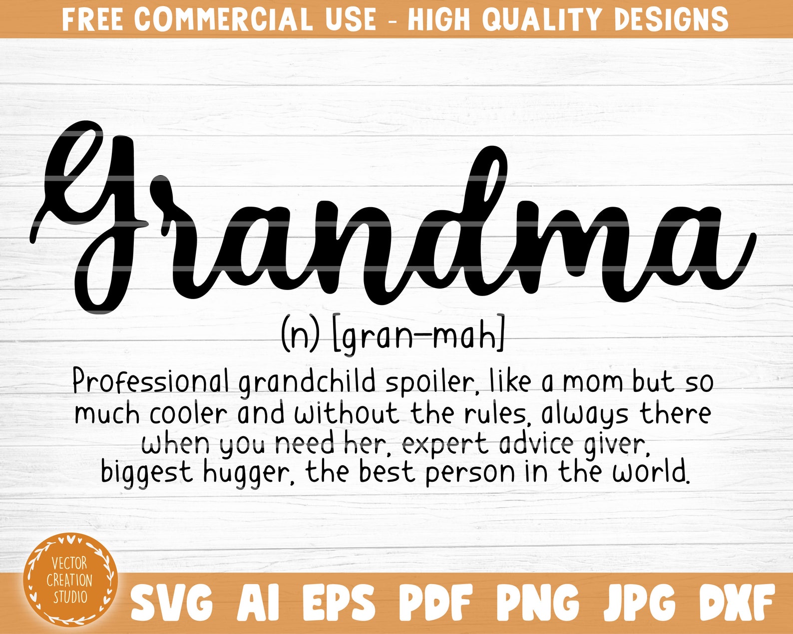 Grandma Dictionary Svg File Vector Printable Clipart Grandma | Etsy