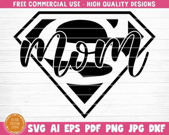 Súper mamá Svg archivo Super mamá vector imprimible imágenes - Etsy España