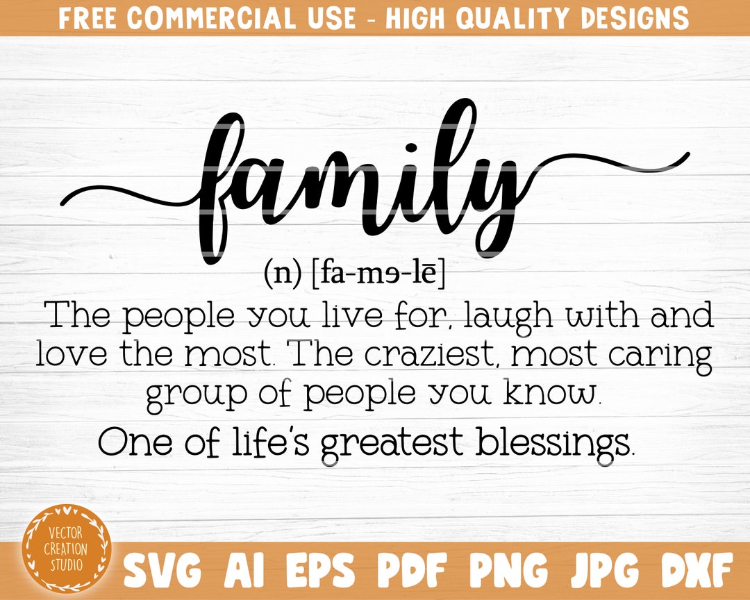 Family Dictionary Sign Svg File, Family Definition Svg, Vector ...