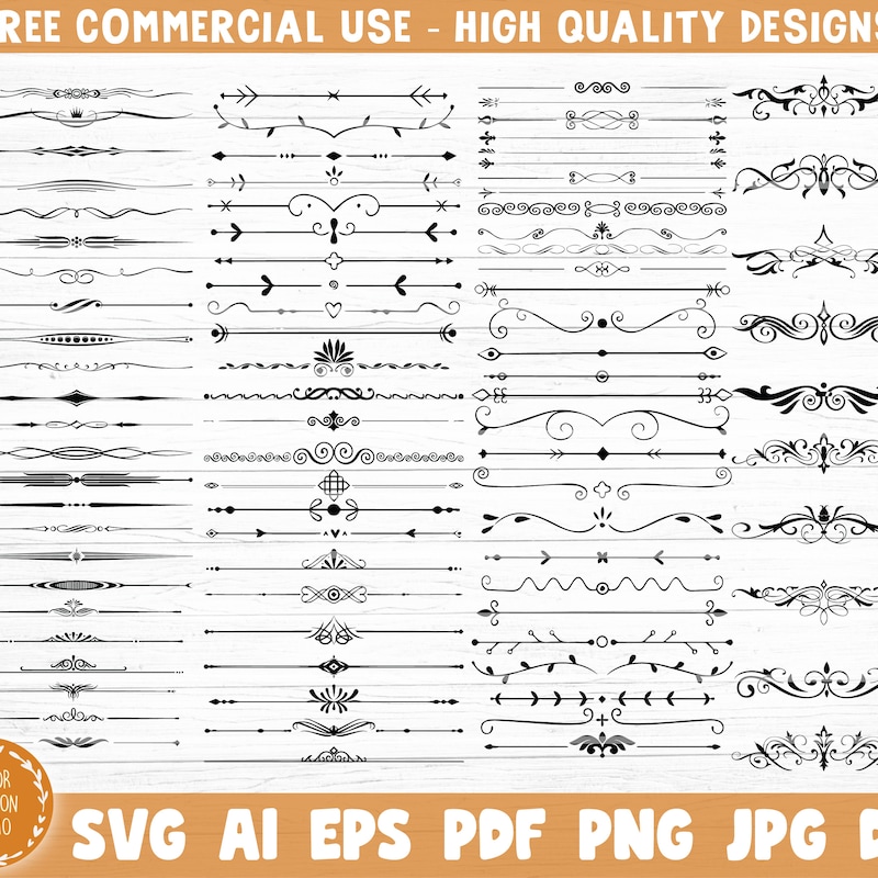 Decorative Line Dividers - Etsy
