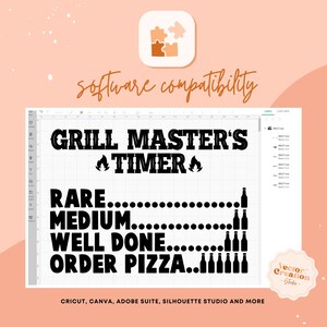 Grill Master's Timer Svg File, BBQ Timer Vector Printable Clipart ...