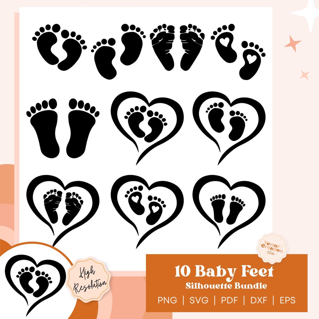 Baby Feet Bundle Svg, Baby Bundle Svg, Feet Bundle Svg, Baby Feet Svg ...