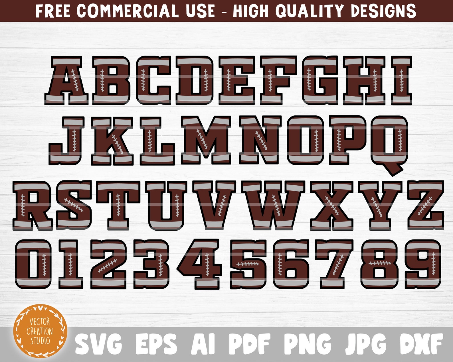 Football Alphabet SVG Football Font SVG Football Letters - Etsy