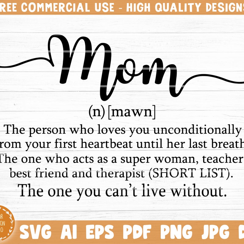 Mom Definition - Etsy