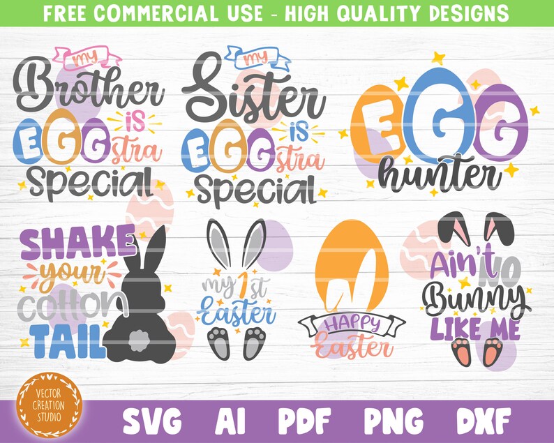 Easter SVG Bundle Cut Files, Happy Easter Svg, Hello Spring, Easter ...