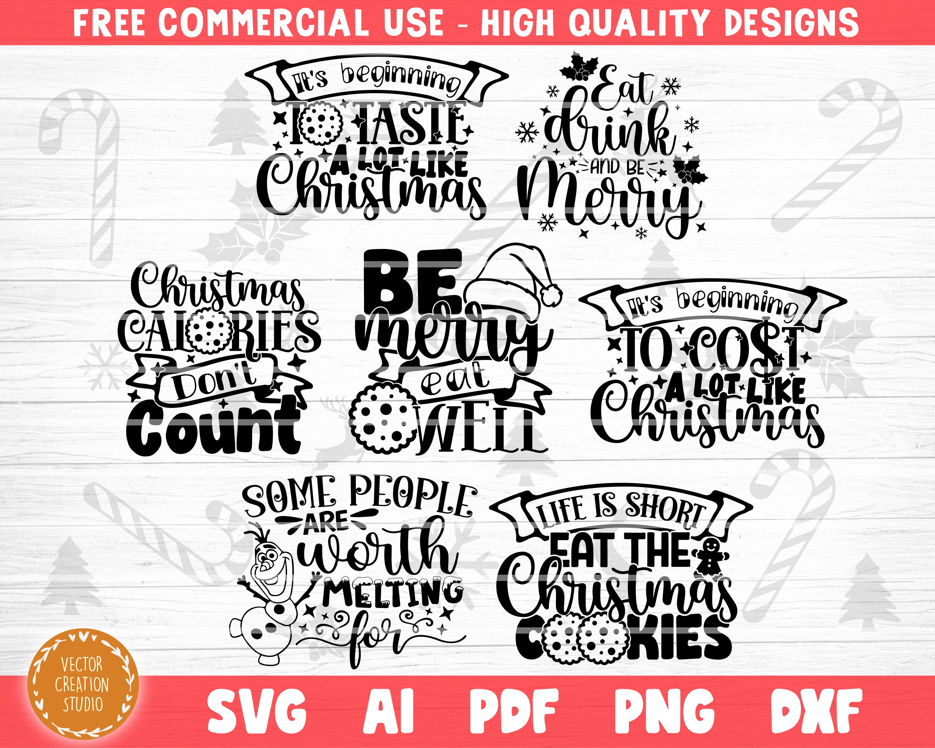 Funny Christmas SVG Bundle Cut Files Funny Holiday Bundle - Etsy