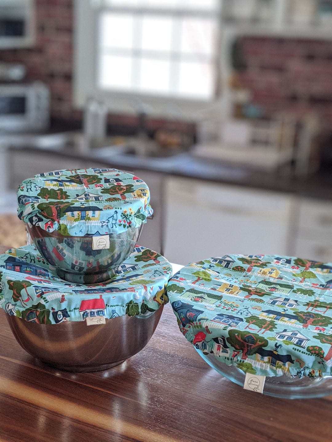 Waterproof Bowl Cover gnomes Honey Bees Tree Reusable Food - Etsy