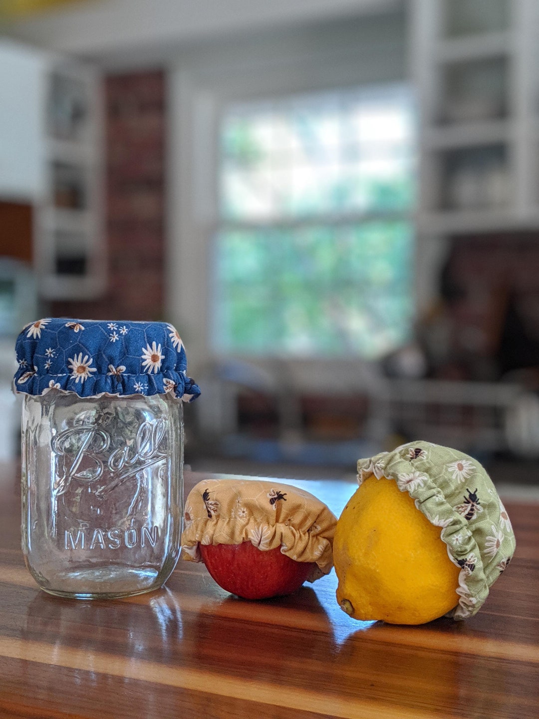 Waterproof Mason Jar Cover: Reusable Cotton Food Lid/ for Sourdough ...
