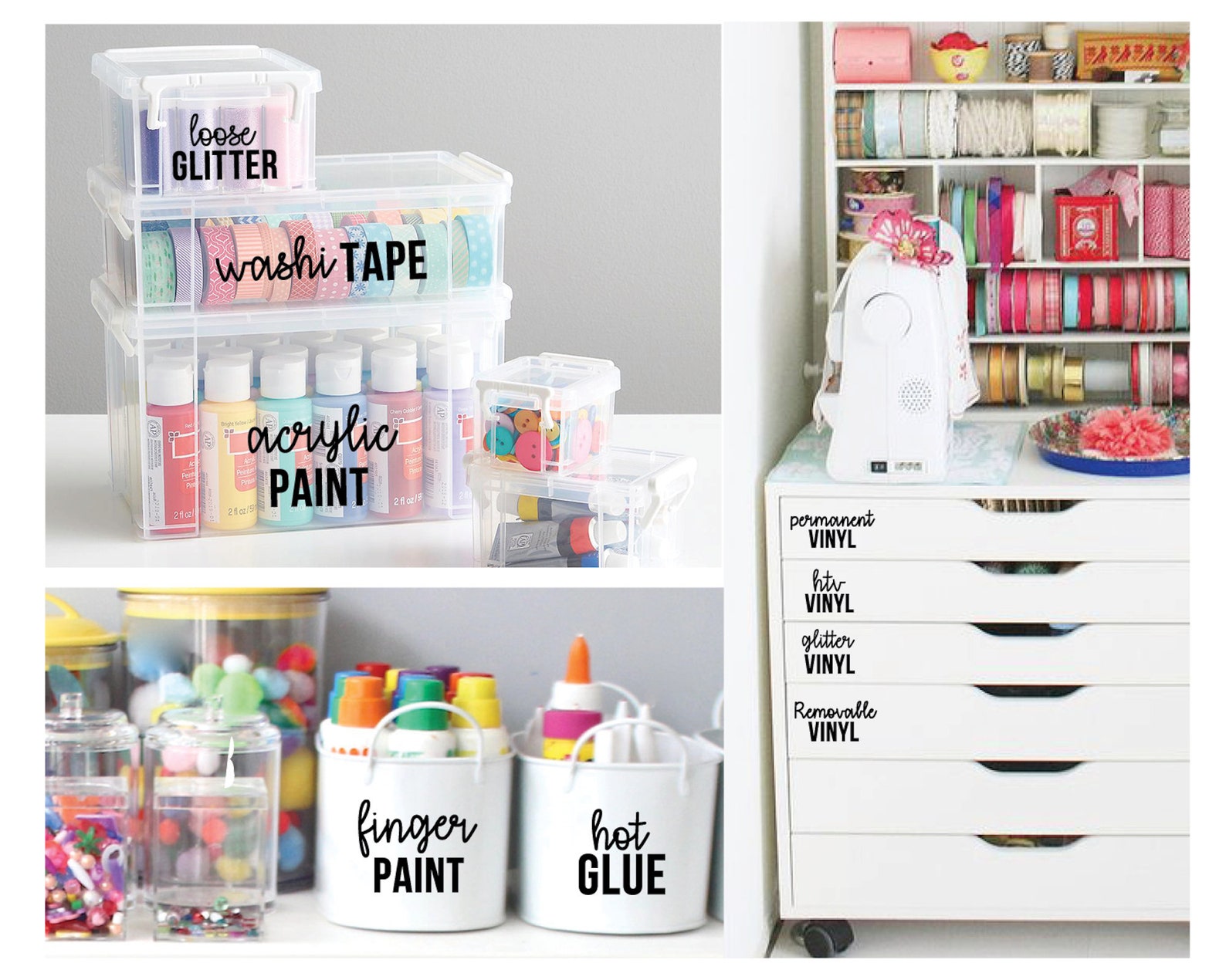 Craft Room Storage Labels SVG Craft Room Organization Art - Etsy