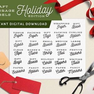 Holiday SVG Bundle Storage Labels Gift Wrap Station Organization ...