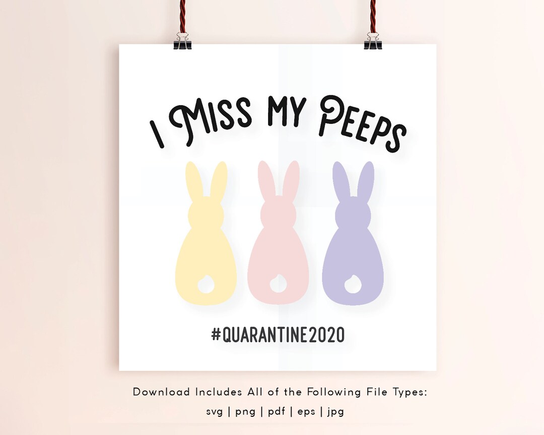 Social Distancing Easter Svg, Long Distance, Spring Quarantine, Easter ...