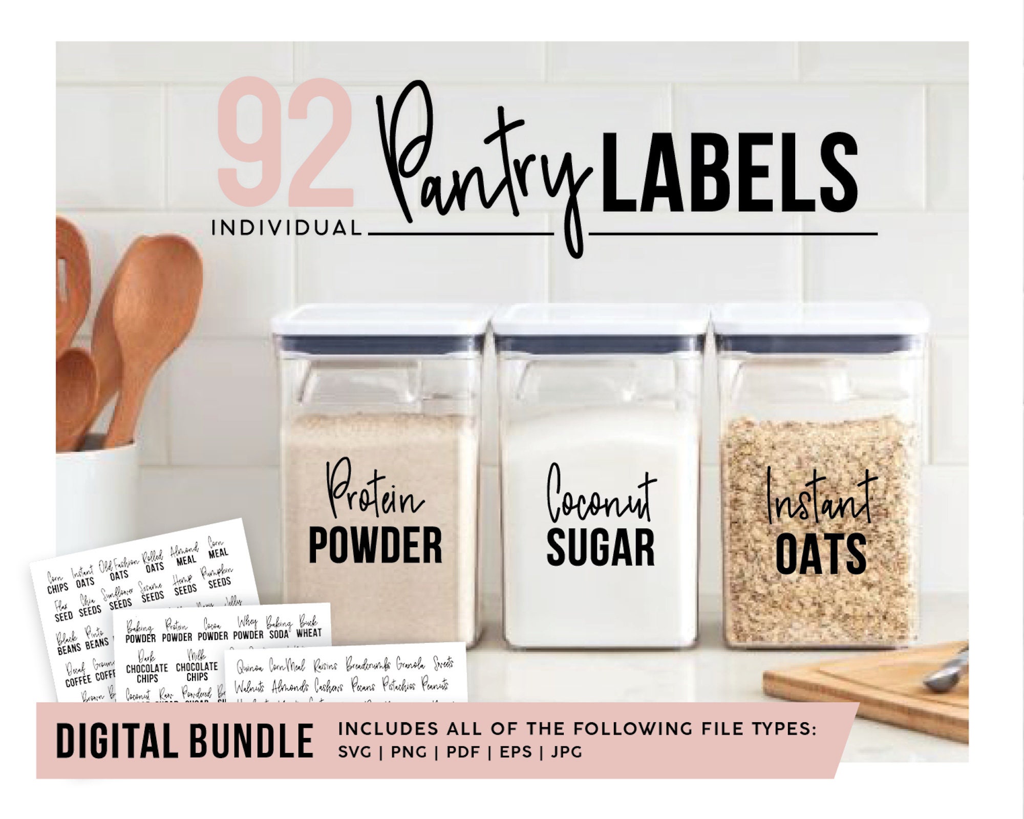 Free Editable Printable Kitchen Pantry Labels For Storage, 42% OFF