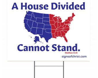 Divided America Yard Sign by Signsofchrist.com - Etsy