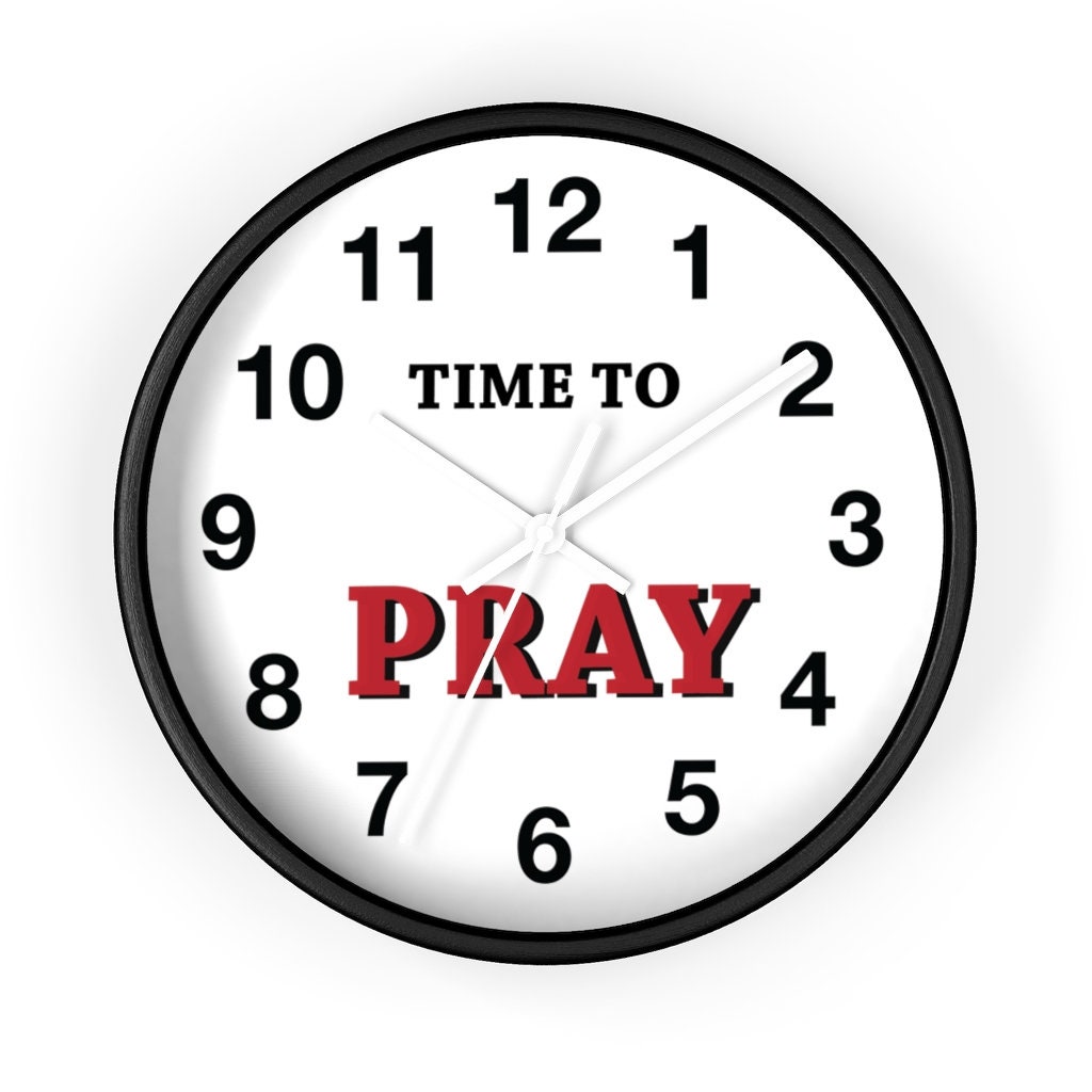 Time to Pray Wooden Wall Clock | Etsy
