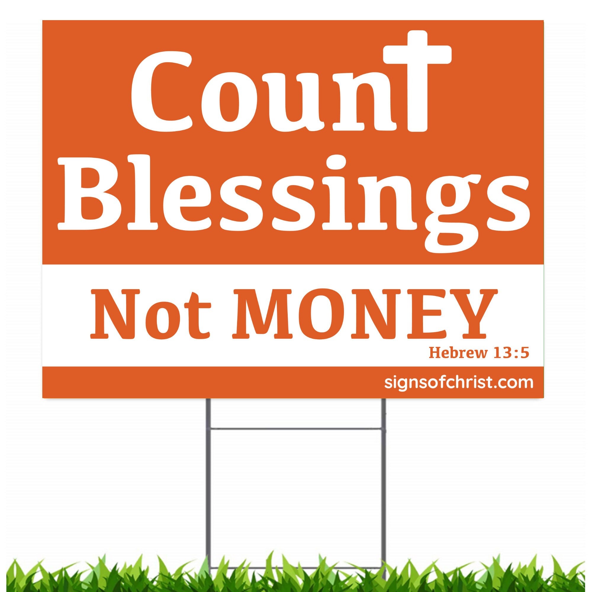 Count Your Blessings Yard Sign - Etsy