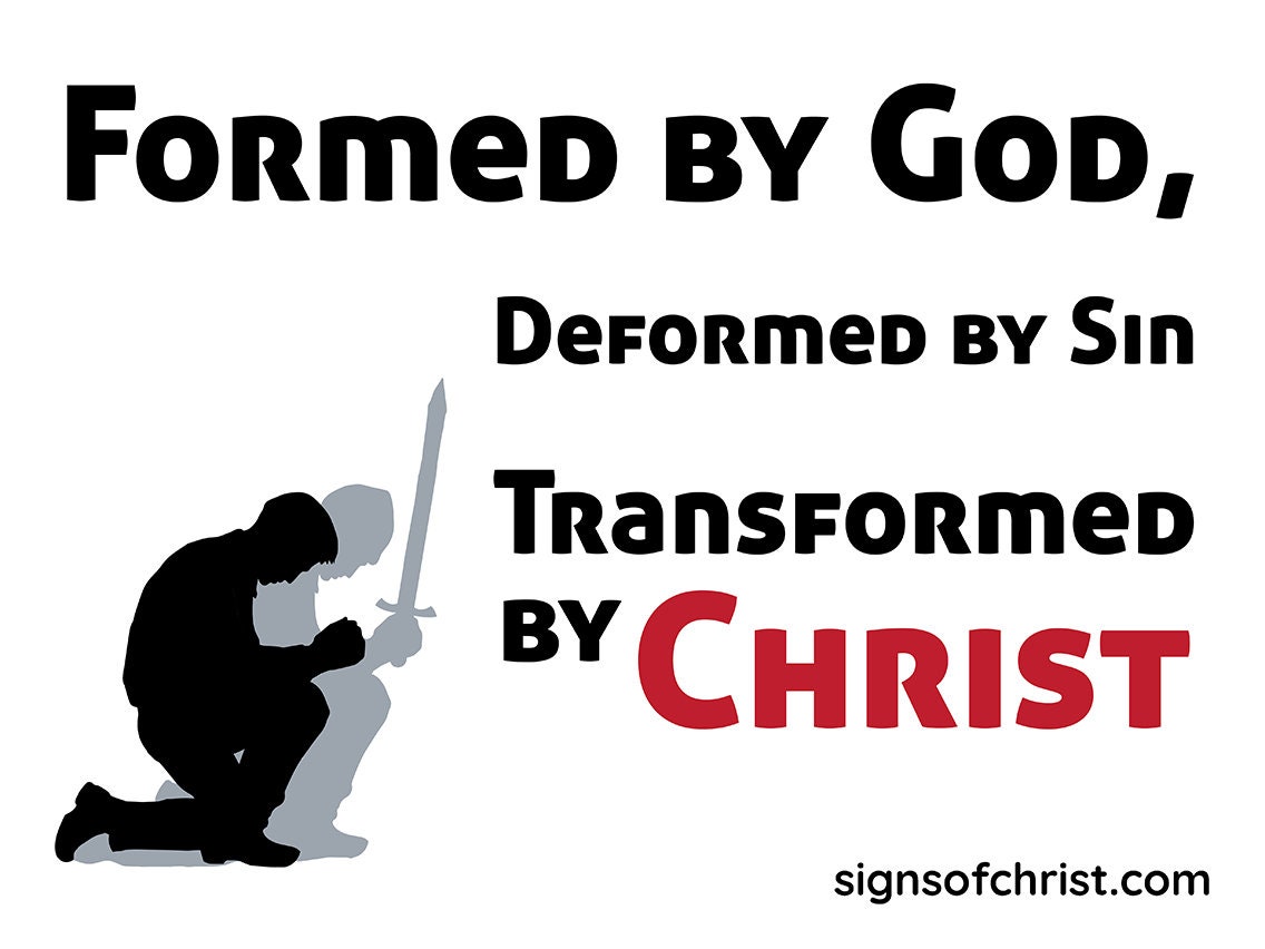 Transformed by Christ Yard Sign - Etsy Ireland