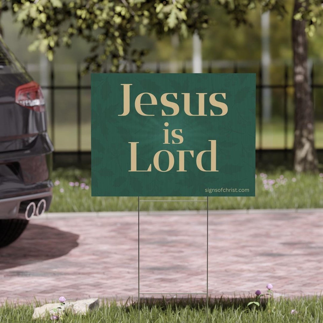 Jesus is Lord Yard Sign - Religious Lawn Decor (18x24 Inch) - Etsy