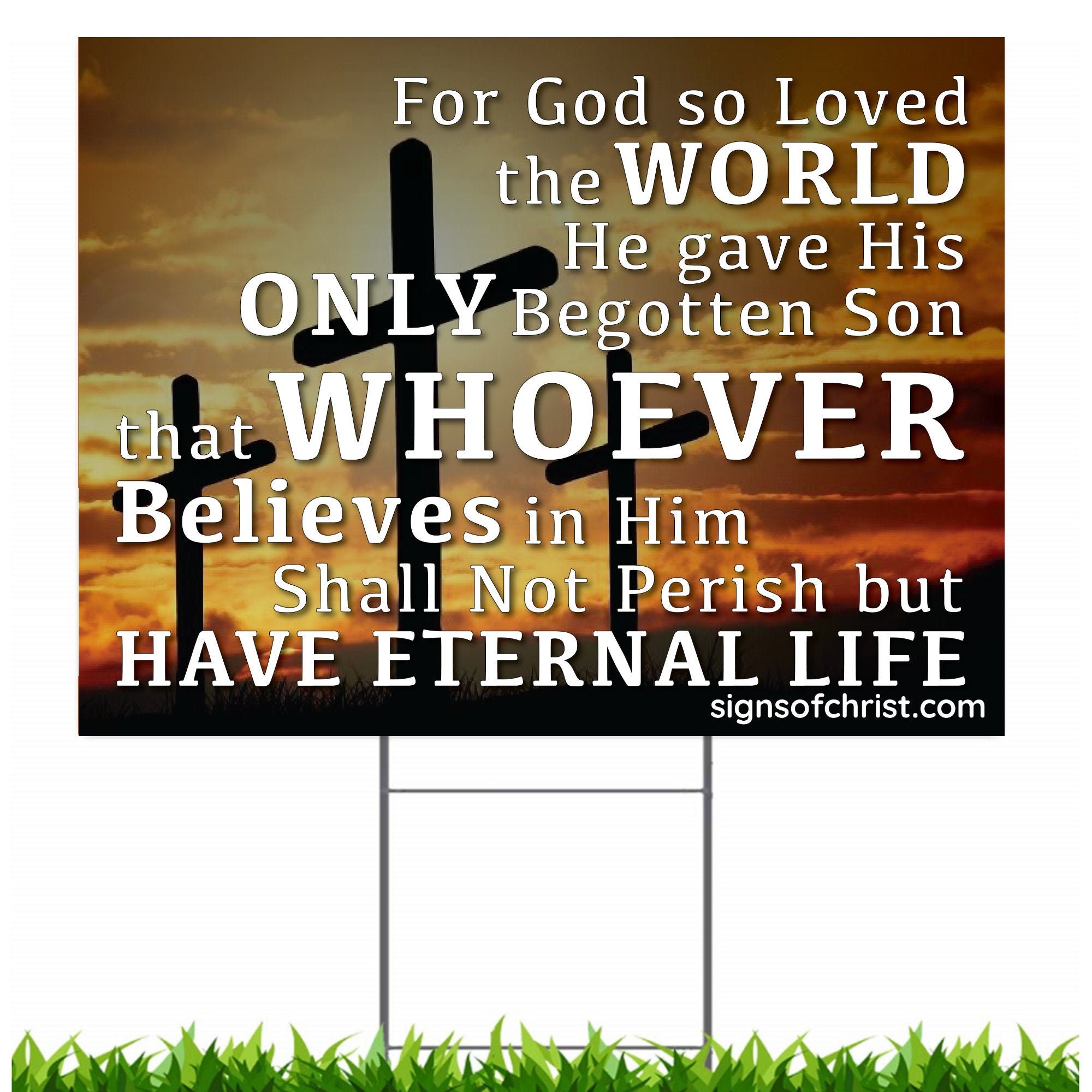 John 3:16 Yard Sign - Etsy