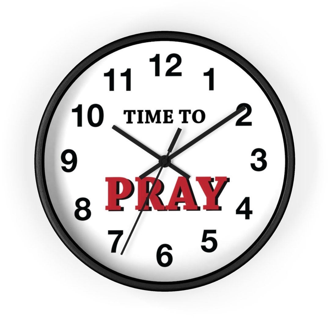Time to Pray Wooden Wall Clock - Etsy